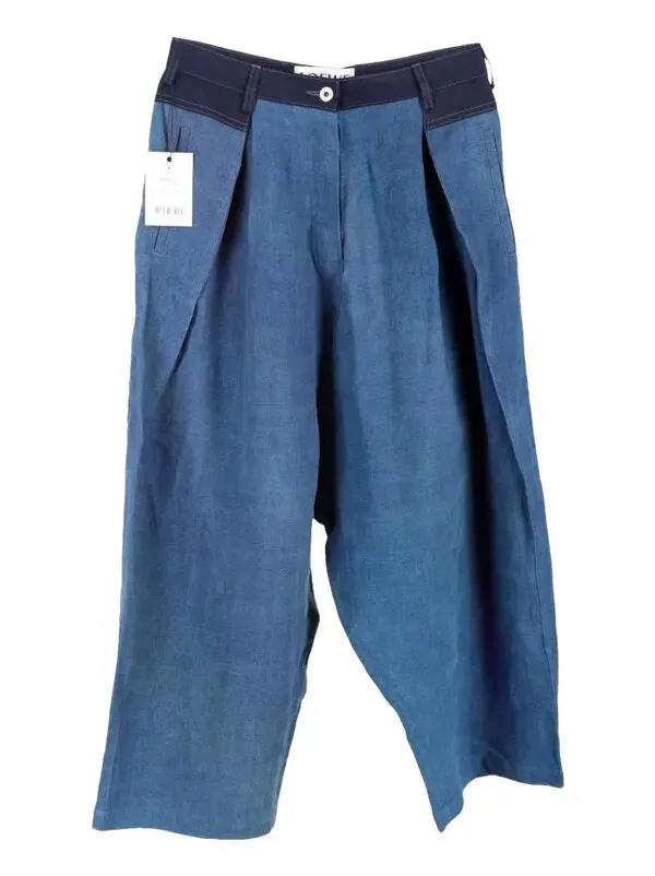 Loewe High-rise Pleated Trousers - Blue