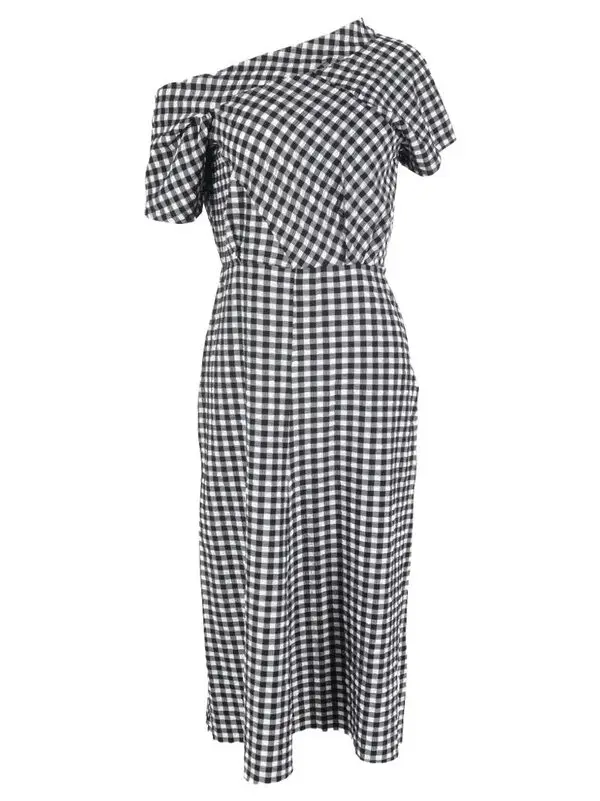 Rachel Comey Gingham Pout One-shoulder Dress - White