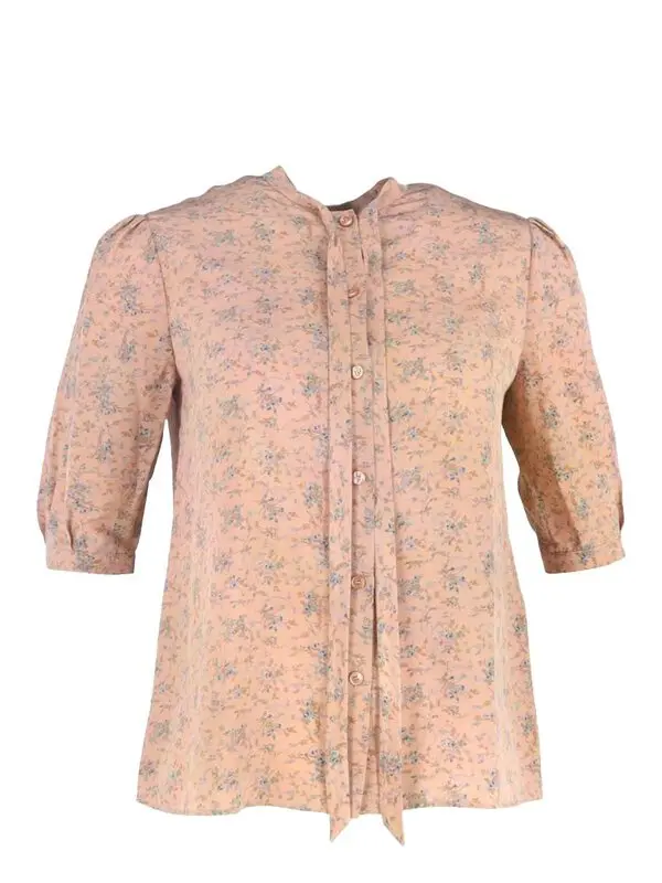 Celine Floral-print Blouse - Pink