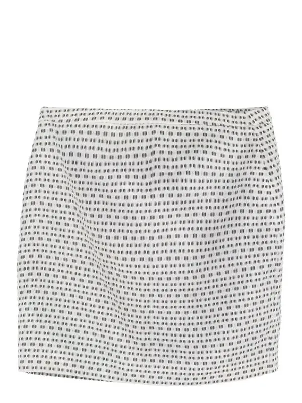 JOSEPH Knitted Pattern Mini Skirt - White