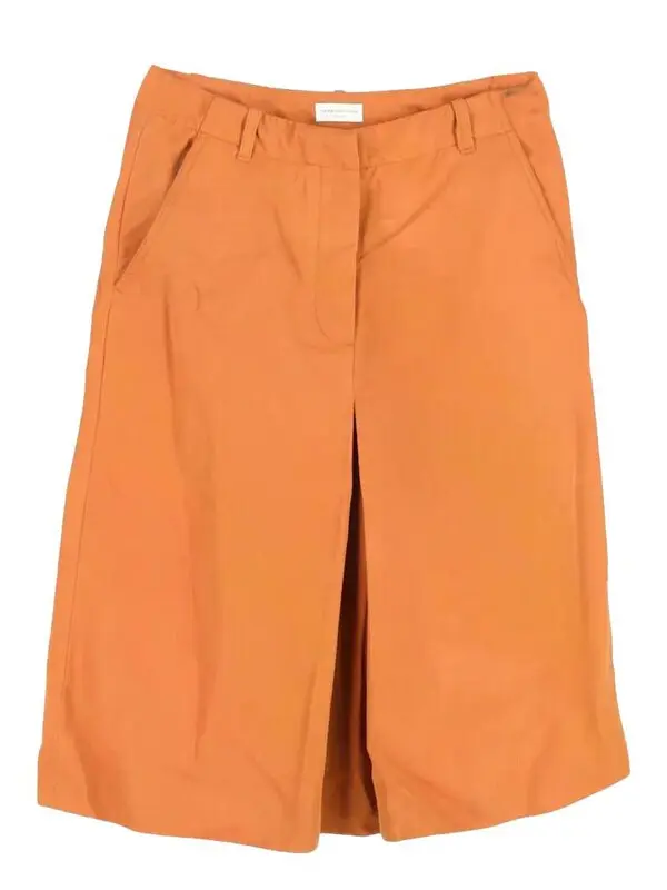 Dries Van Noten Pleated Midi Skirt - Orange