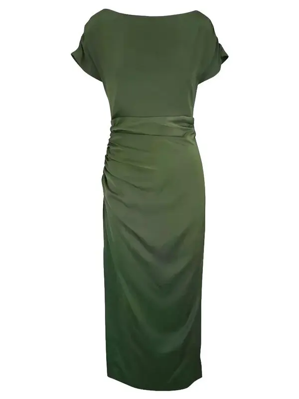 Lela Rose Draped-detail Midi Dress - Green