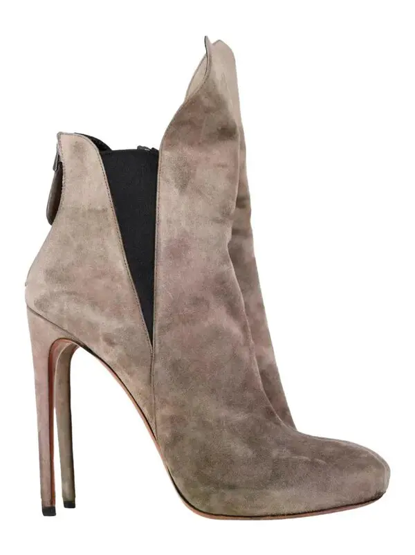 Alaïa Suede Rear-zip Ankle Boots - Grey