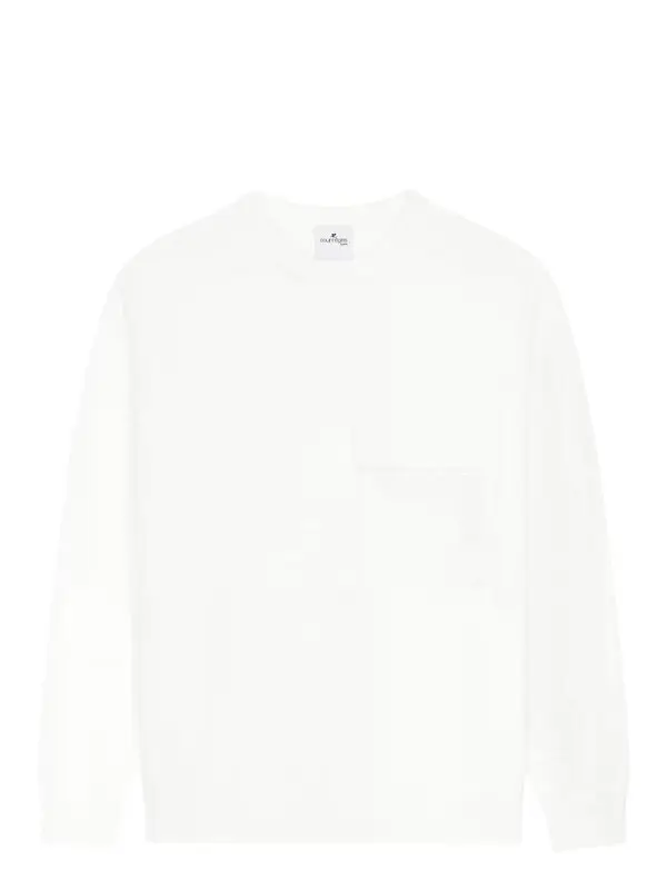 COURREGES Chest-pocket Crew-neck Sweater - White