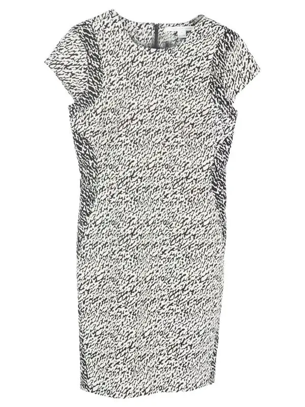 Diane Von Furstenberg Snake-print Mini Dress - White