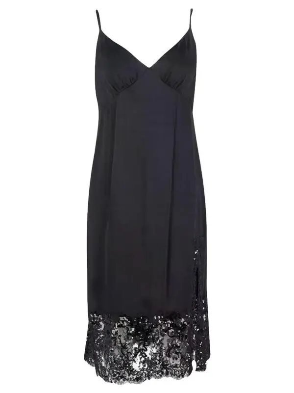 Michael Kors Sequin-embellished Midi Dress - Black