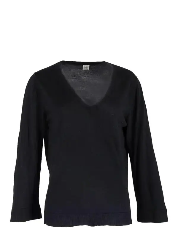 TOTEME V-neck Cashmere Sweater - Black