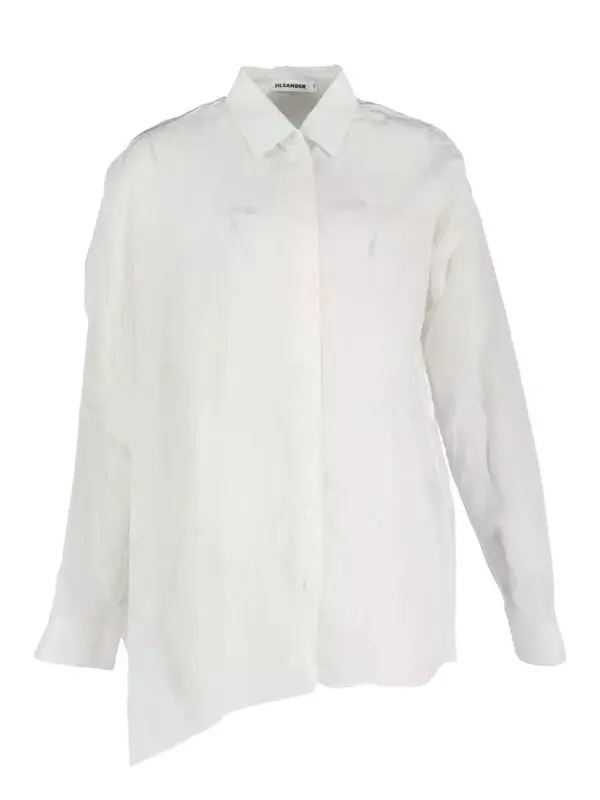 JIL SANDER Asymmetric Button-down Shirt - White
