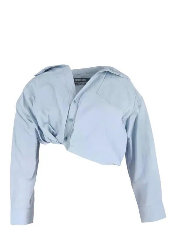 Jacquemus Mejean Cropped Shirt - Blue