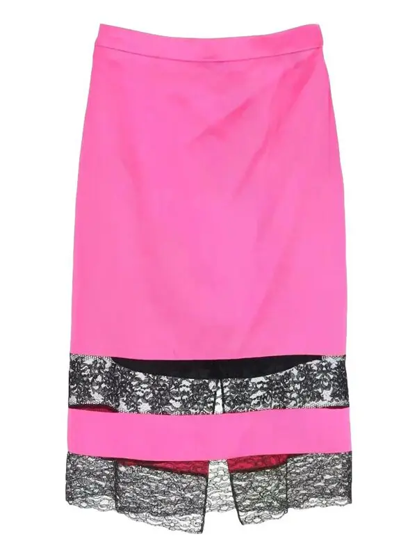 Givenchy Lace-trimmed Midi Skirt - Pink