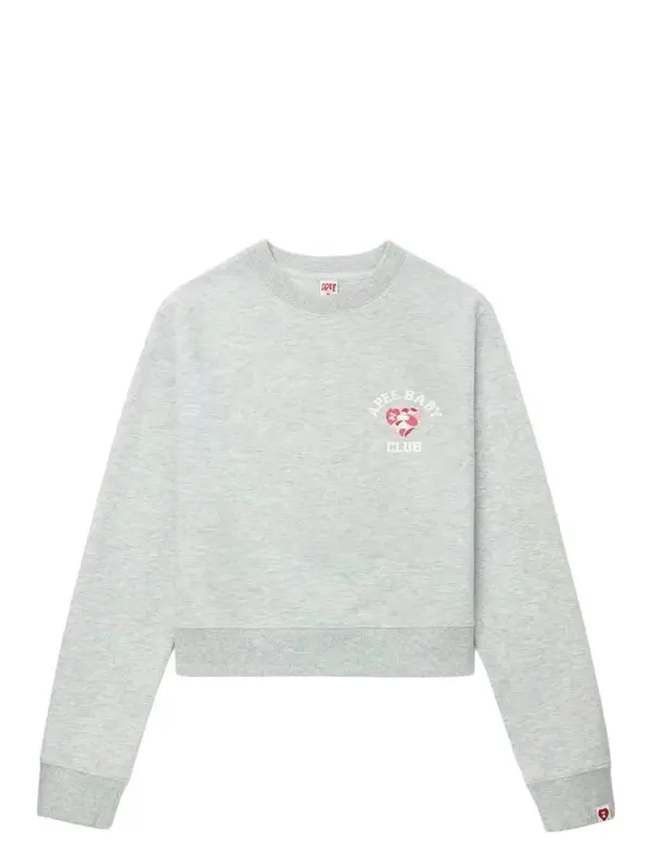 A BATHING APE Logo Crew-neck Sweater - Grey
