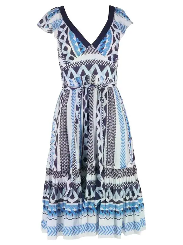 TEMPERLEY LONDON Printed Midi Dress - Blue