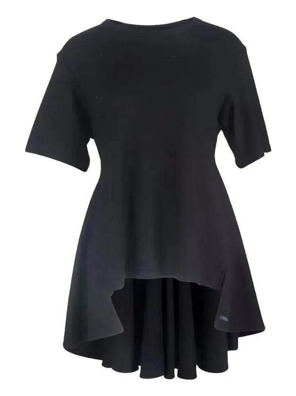 Yohji Yamamoto Asymmetric Peplum Top - Black