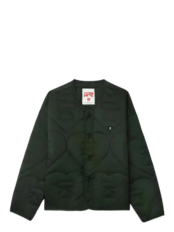 A BATHING APE Heart-quilted Jacket - Green