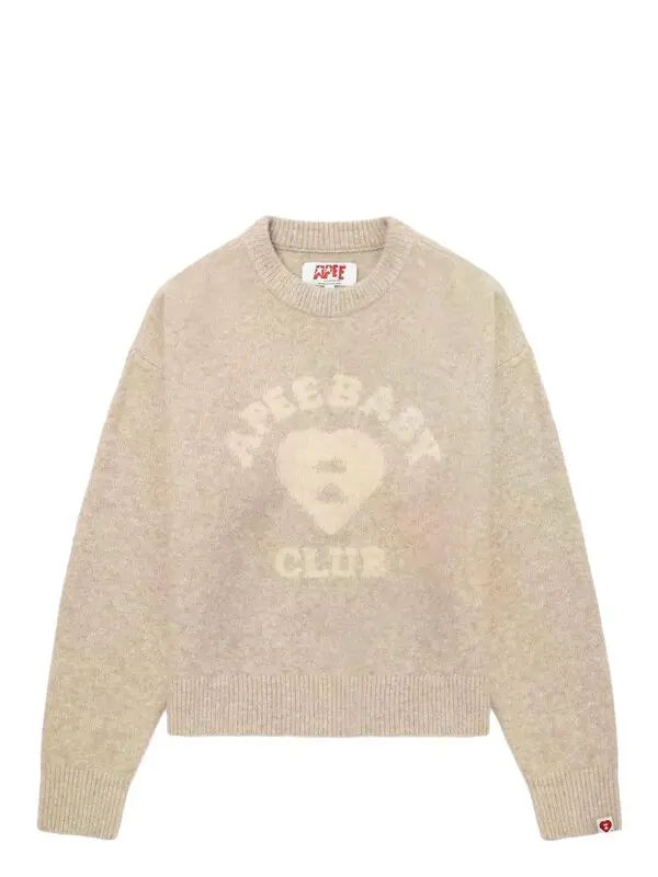 A BATHING APE Heart Logo Sweater - Neutrals