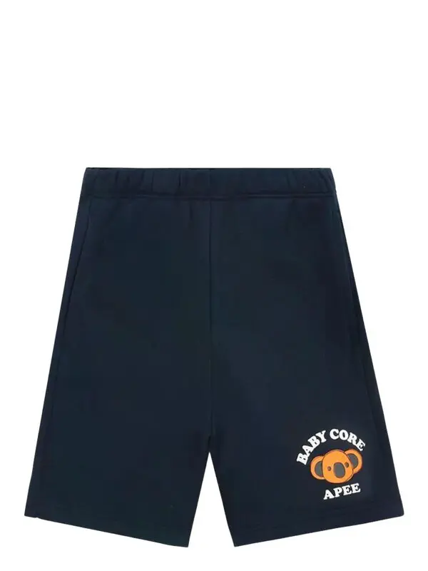 A BATHING APE Apee™ * Logo Graphic Shorts - Blue