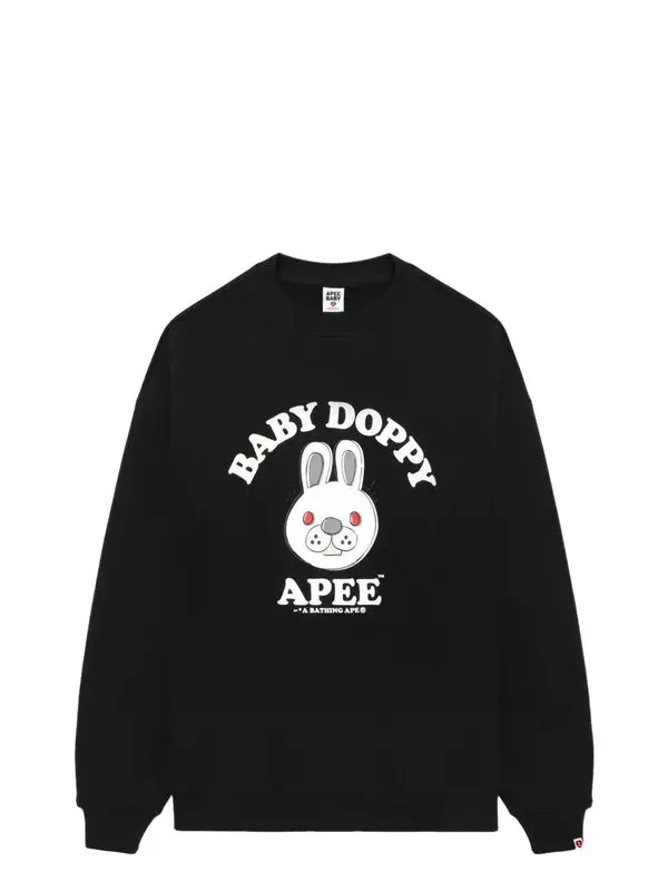 A BATHING APE Graphic Print Sweatshirt - Black