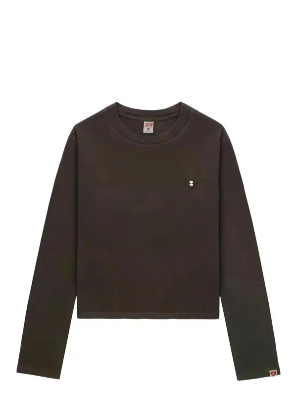 A BATHING APE Long-sleeve Appliqué T-shirt - Brown