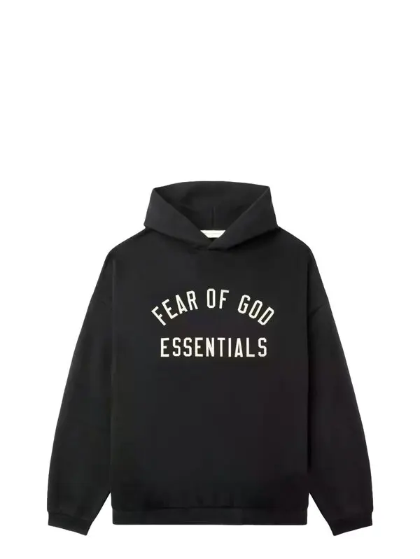 Fear Of God Logo Hoodie - Black
