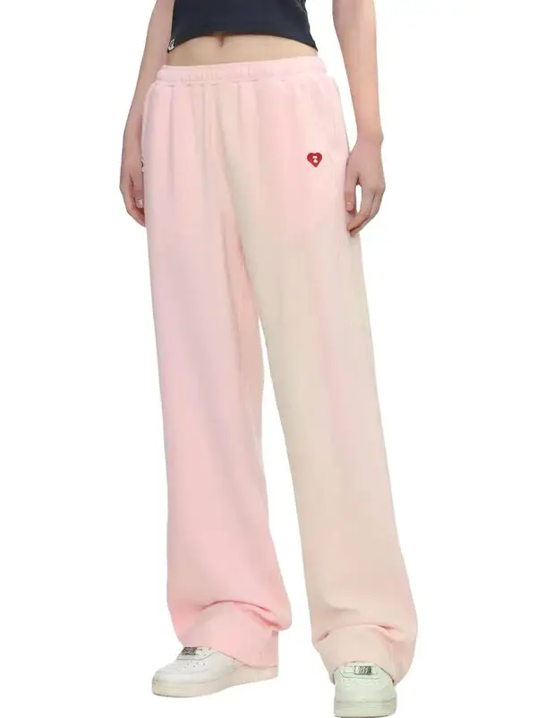 A BATHING APE Heart-patch Track Pants - Pink