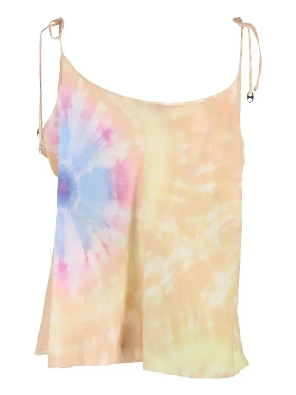 Rabanne Tie-dyed Self-tie Top - Neutrals
