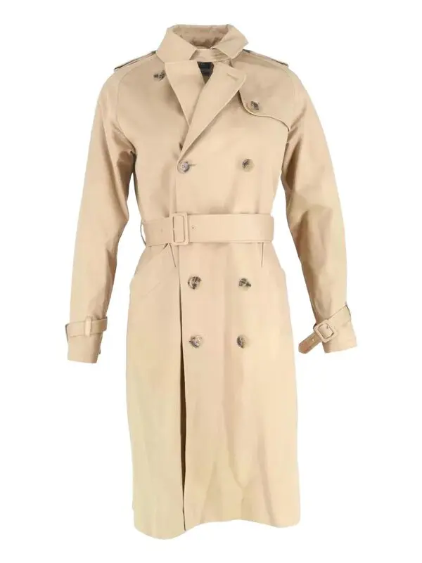 A.p.c. Gabardine Double-breasted Trench Coat - Neutrals