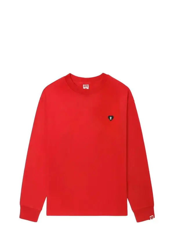 A BATHING APE Heart Badge Sweatshirt - Red