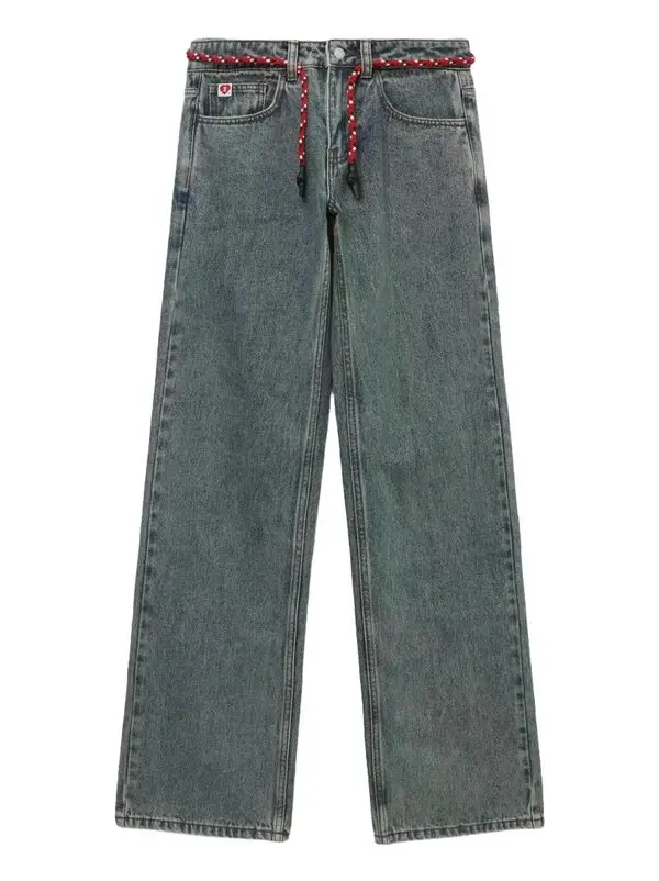A BATHING APE Apee™ * Rope Wide-leg Jeans - Blue