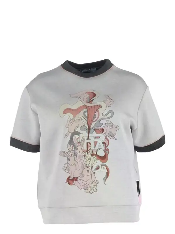 Prada Bunny-print T-shirt - Grey