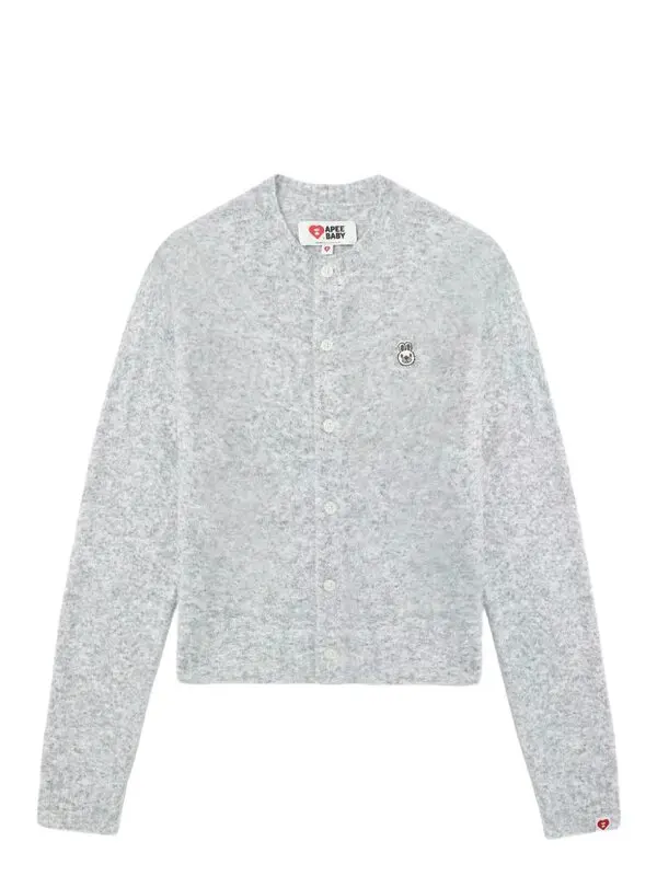 A BATHING APE Baby Doppy Buttoned Cardigan - Grey