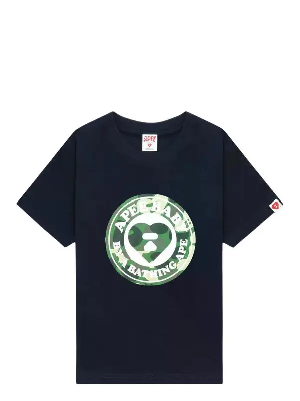 A BATHING APE Logo Graphic T-shirt - Blue