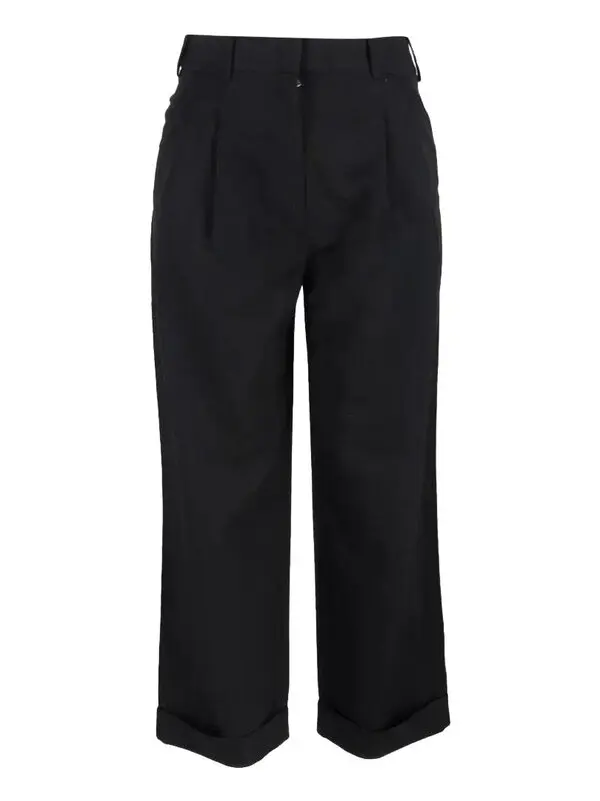 Stella McCartney Pleated Wool Trousers - Black