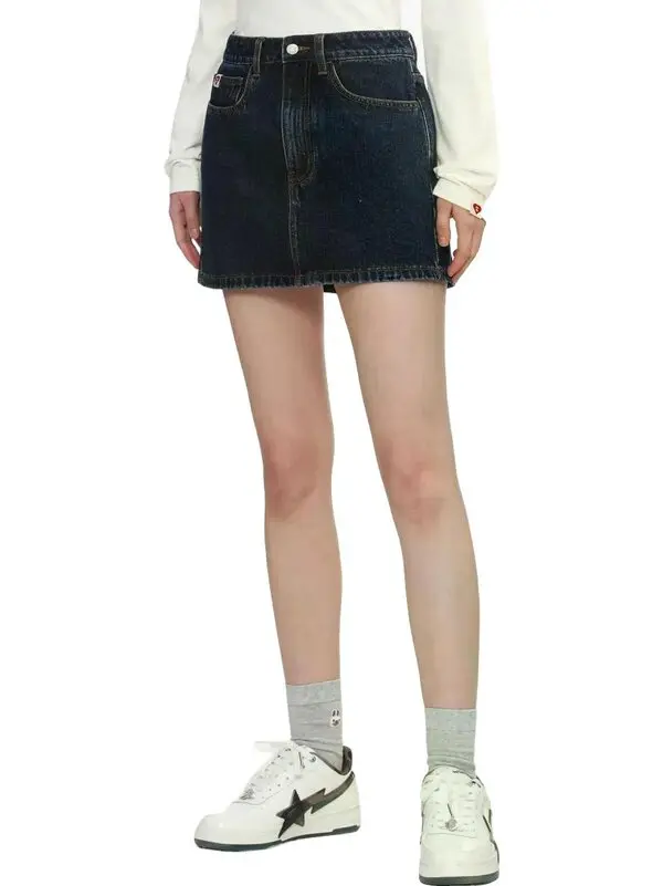 A BATHING APE Heart-motif Mini Skirt - Blue