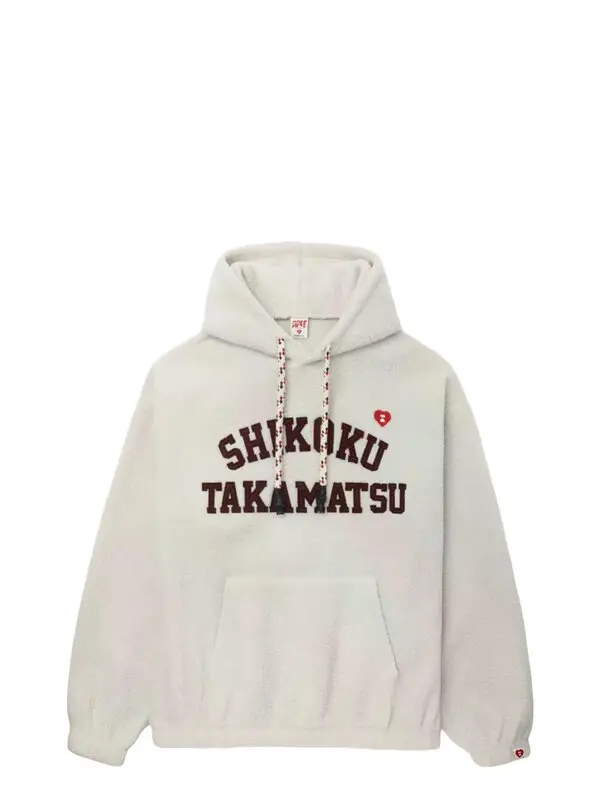 A BATHING APE Appliqué Hooded Sweater - Neutrals