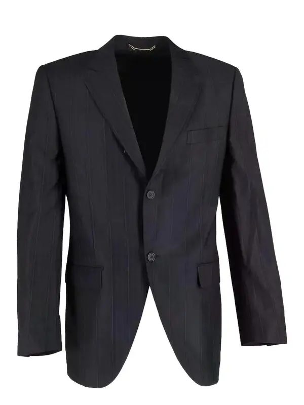 Dolce & Gabbana Striped Single-breasted Blazer - Black