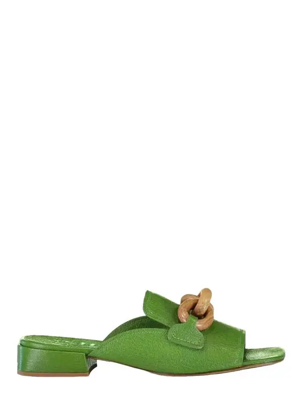 PEDRO GARCIA Enna Chain-embellished Sandals - Green