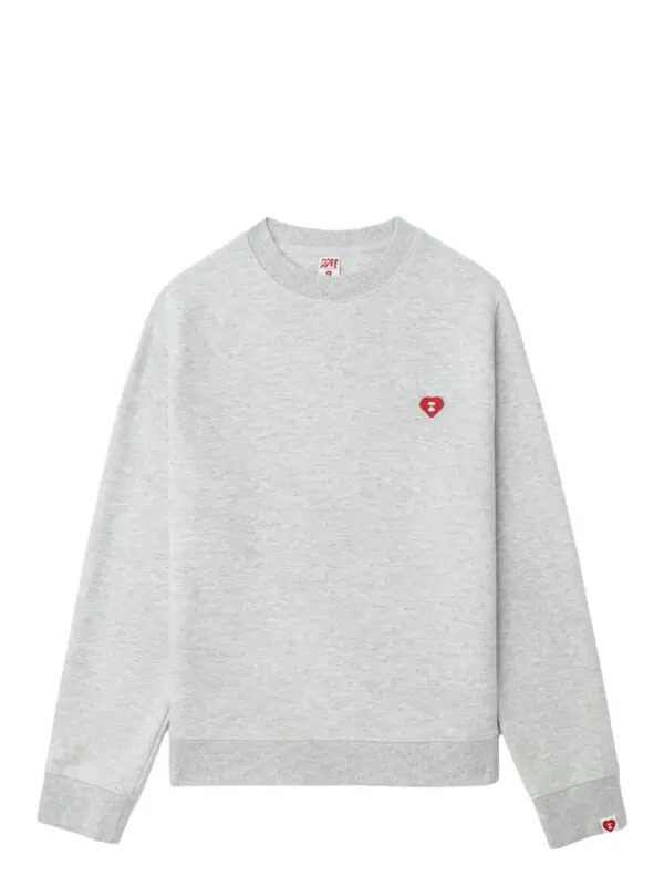 A BATHING APE Heart Logo Sweater - Grey