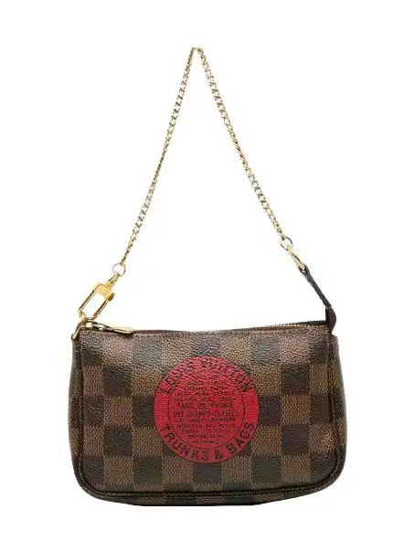 LOUIS VUITTON 2008 Damier Ebene Trunks And Bags Mini Pochette Accessoires Handbag - Brown