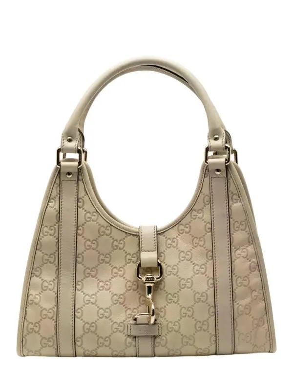Gucci Ssima Jackie Joy Bardot Shoulder Bag - White