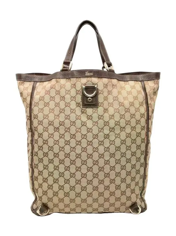 Gucci Gg Canvas Abbey D-ring Tote Bag - Brown