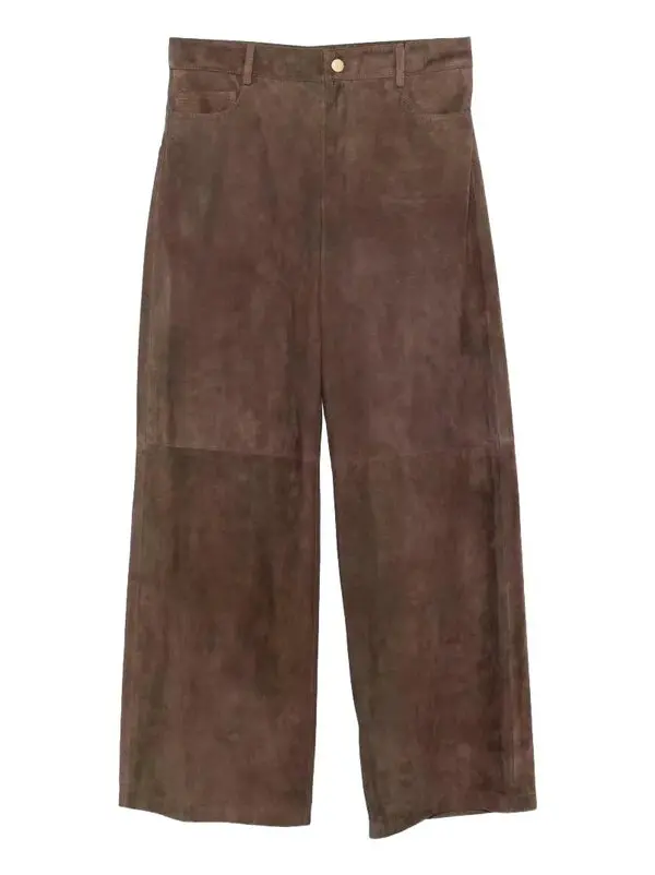 Max Mara Suede Trousers - Brown