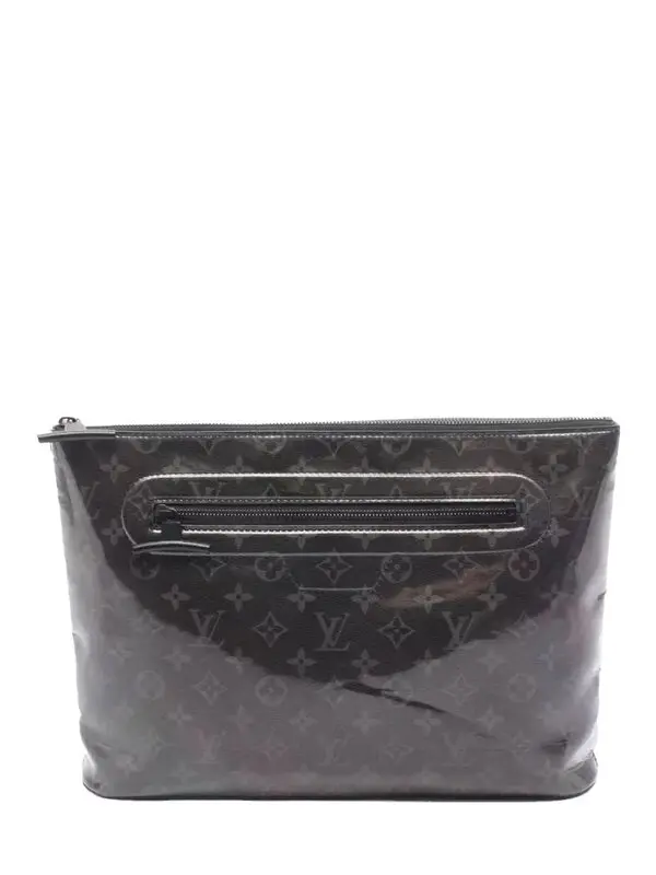 LOUIS VUITTON Monogram Eclipse Glaze Cosmos Pochette - Black