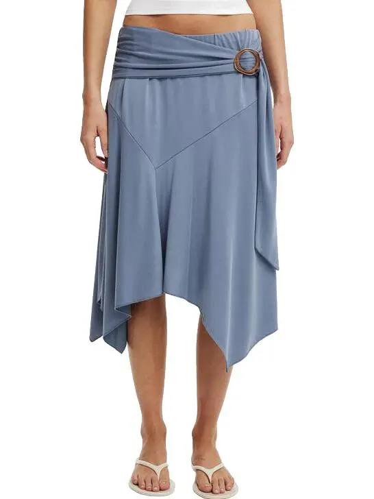 COTTON ON Sandy Midi Skirt - Weathered Blue Belt