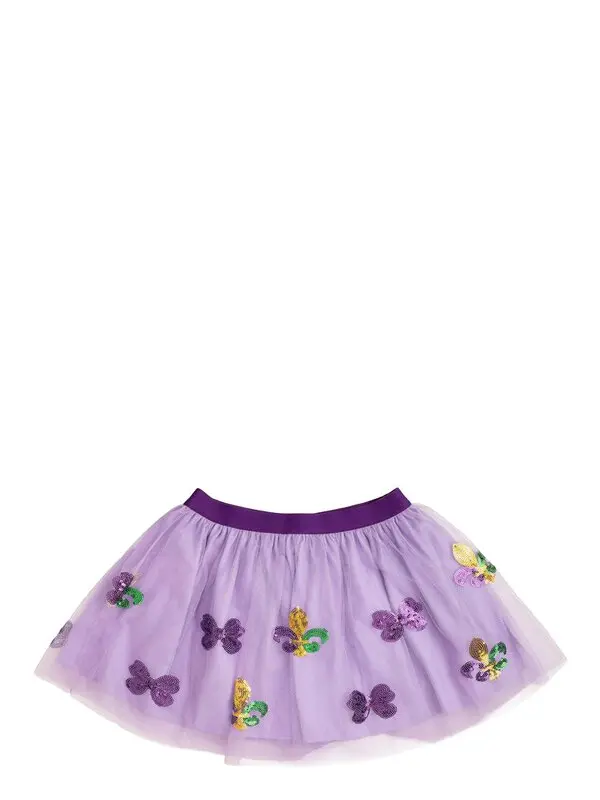 SWEET WINK Fleur De Lis Sequin Tutu - Lavender