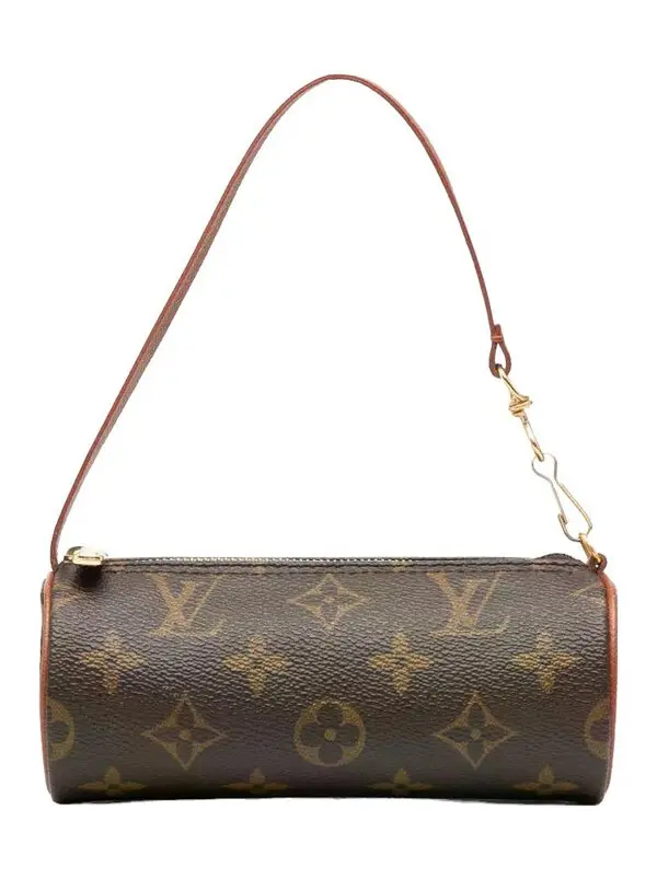 LOUIS VUITTON 1990-2010 Monogram Papillon Pochette Handbag - Brown