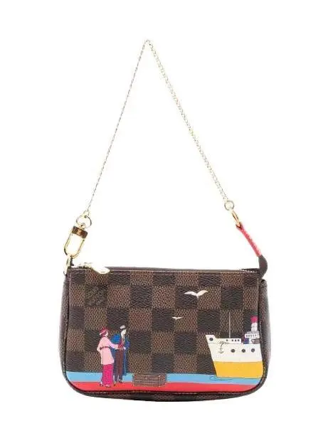LOUIS VUITTON Damier Ebene Transatlantic Cruises Mini Pochette Accessoires - Brown