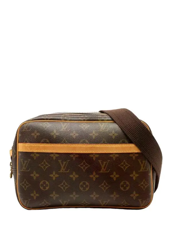 LOUIS VUITTON 2002 Monogram Reporter Pm Crossbody Bag - Brown