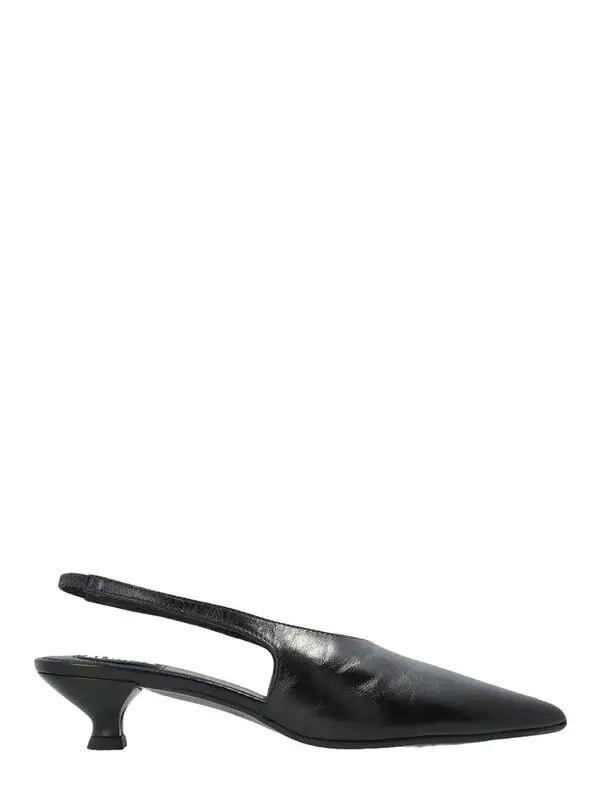 ALOHAS Point-toe Kitten Heel Slingbacks - Black