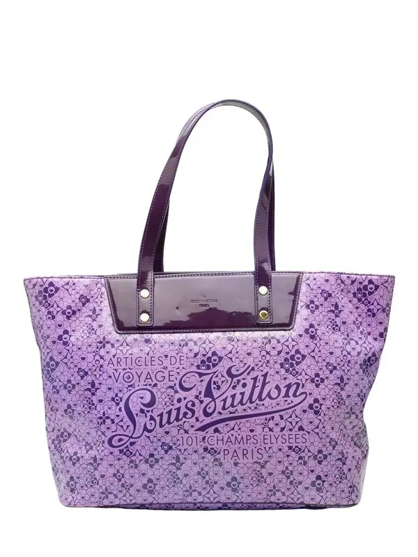 LOUIS VUITTON 2010 Takashi Murakami Cosmic Blossom Pm Tote Bag - Purple