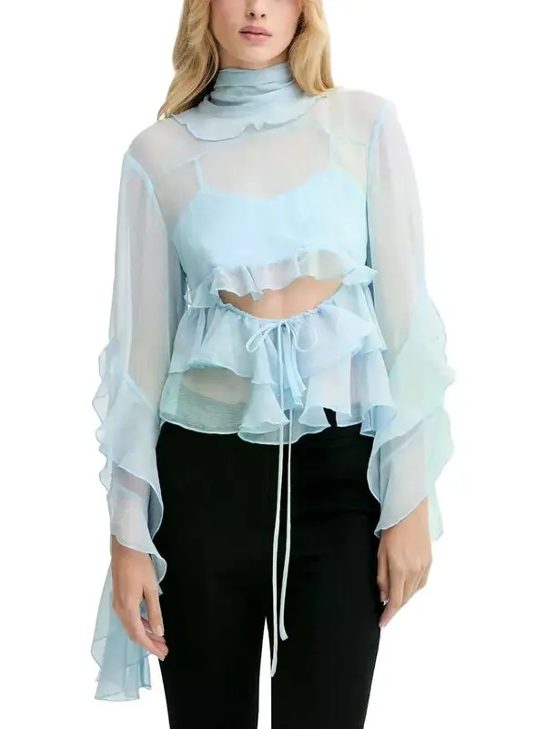 Bardot Anyssa Ruffled Blouse - Blue